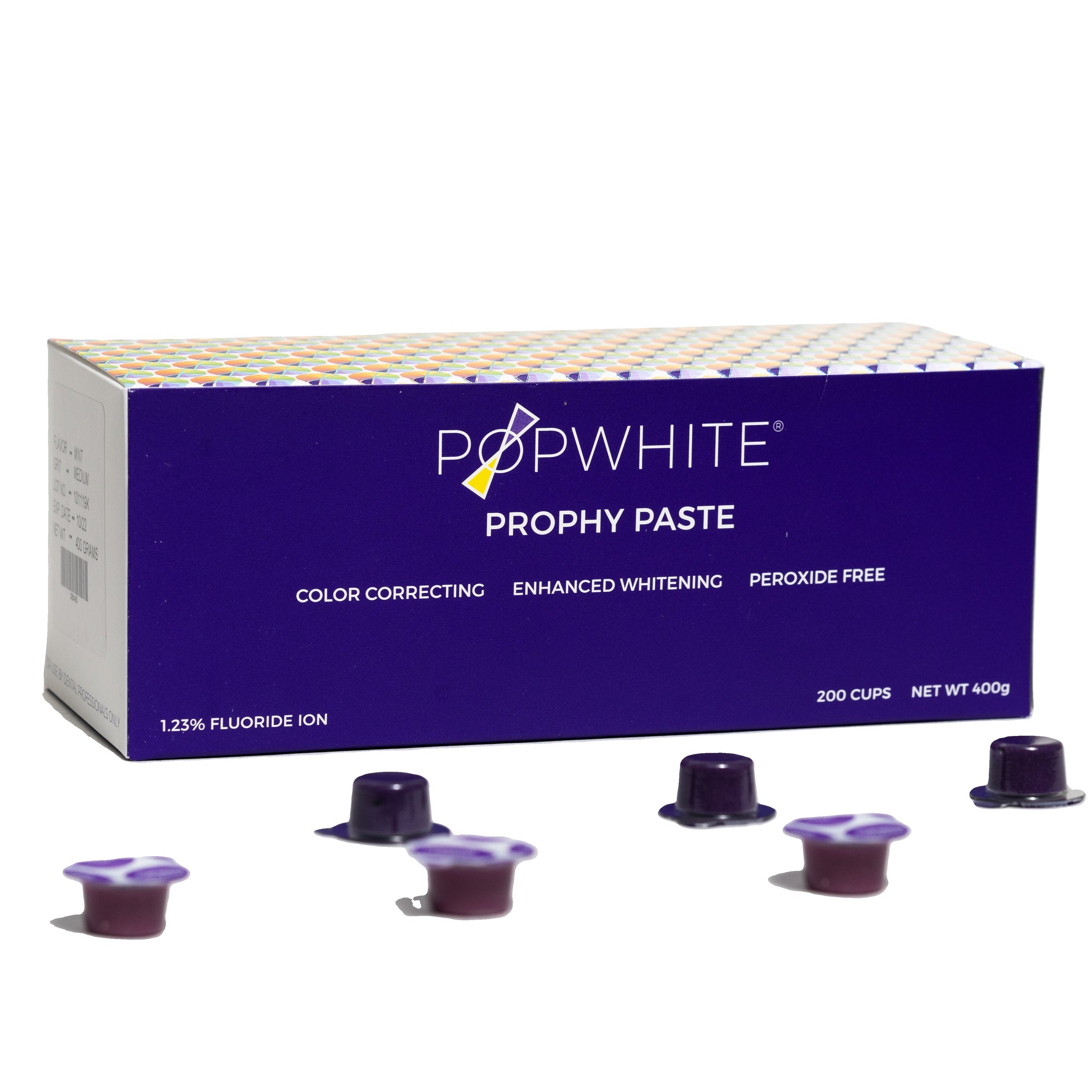 Purple Prophy Paste, Coarse, Mint, Box of 200 Cups – POPWHITE SMILE
